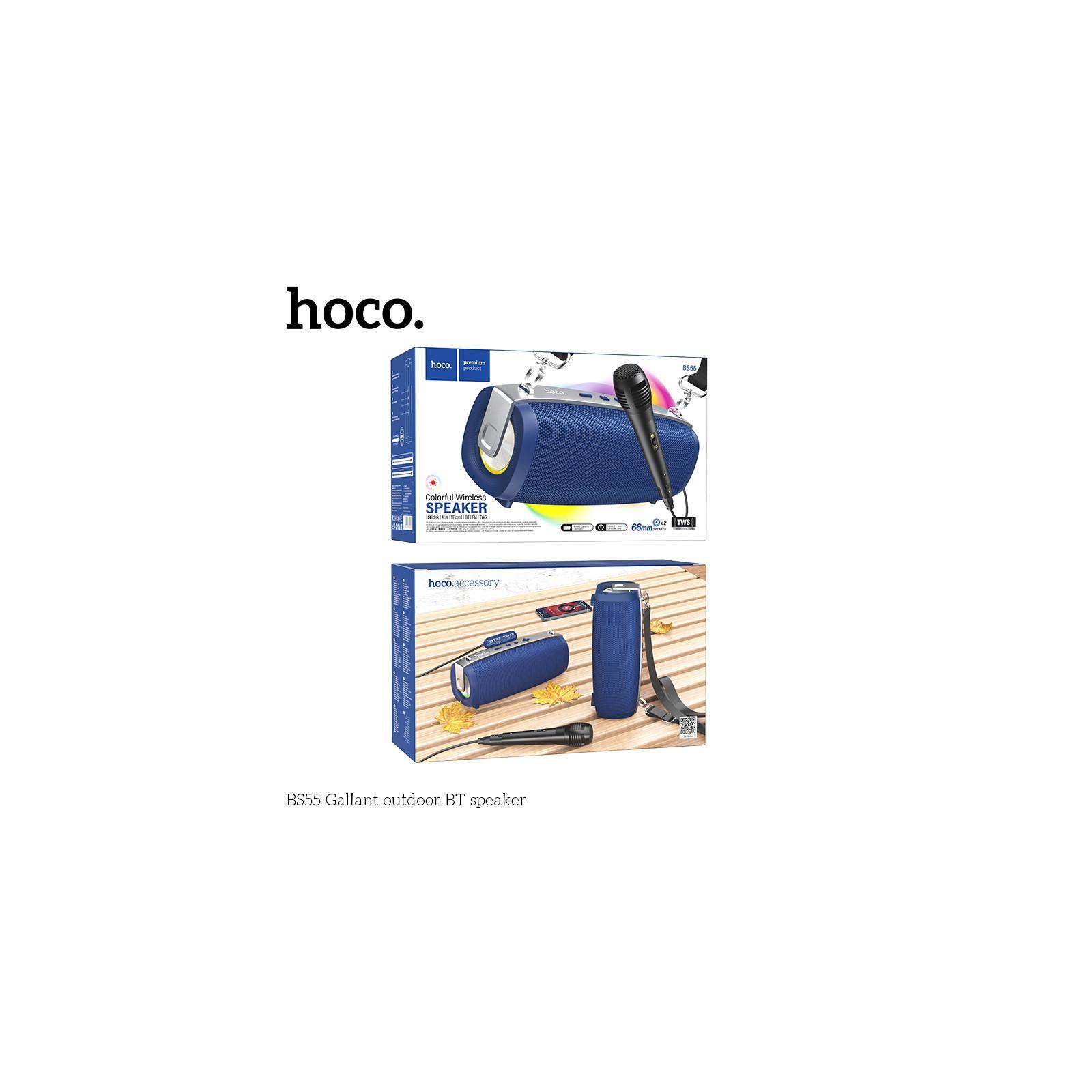 Haut Parleur HOCO 2in1 BT BS55 Bleu Tunisie | Numedia